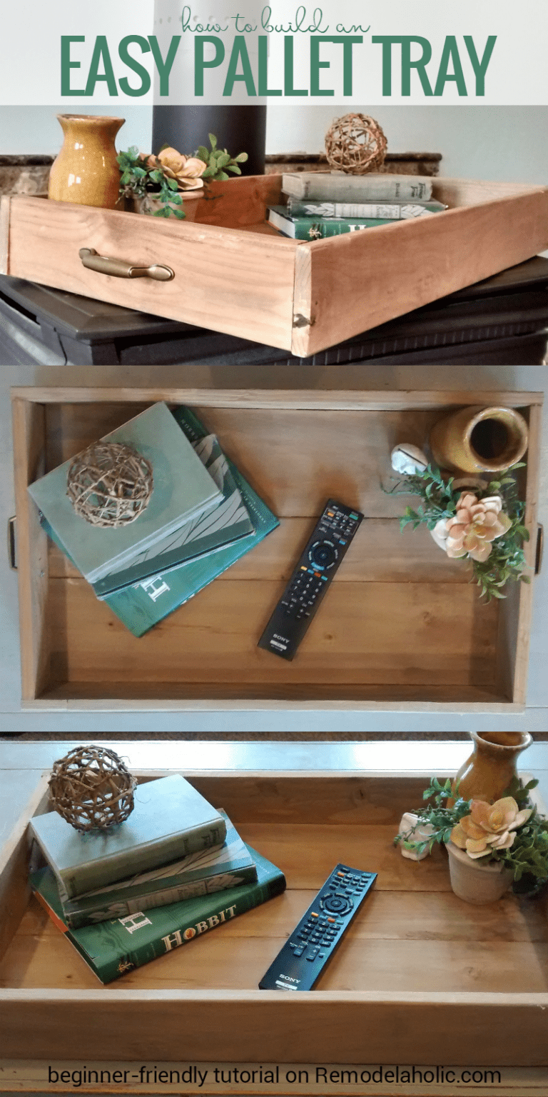 Build an Easy Pallet Wood Tray | Remodelaholic