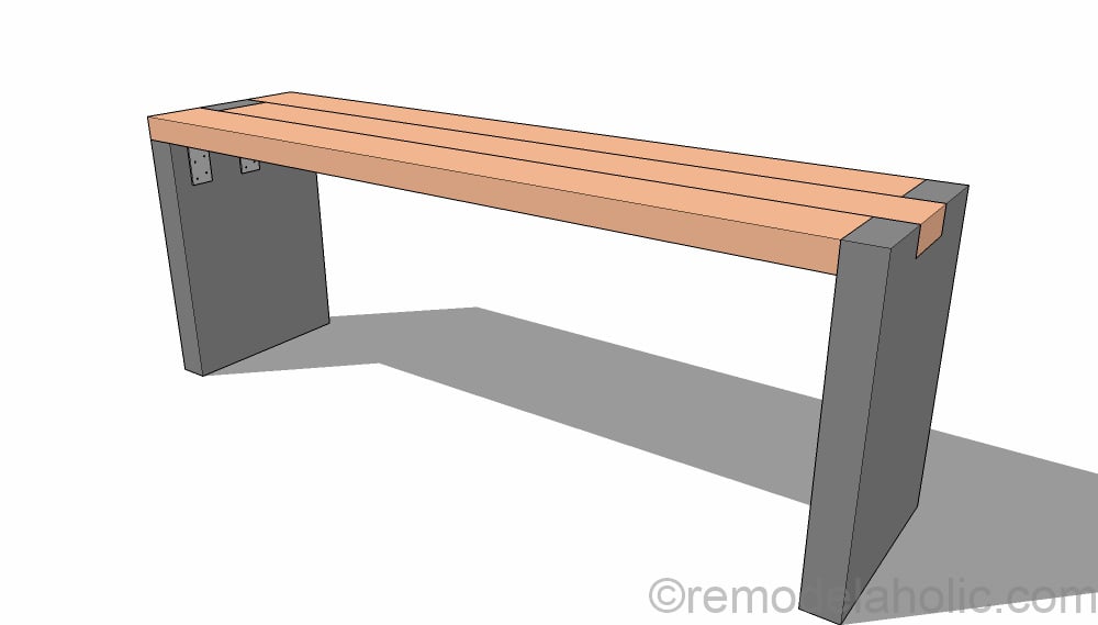 John Reid's Blog: Modern Concrete and Redwood Bench Tutorial