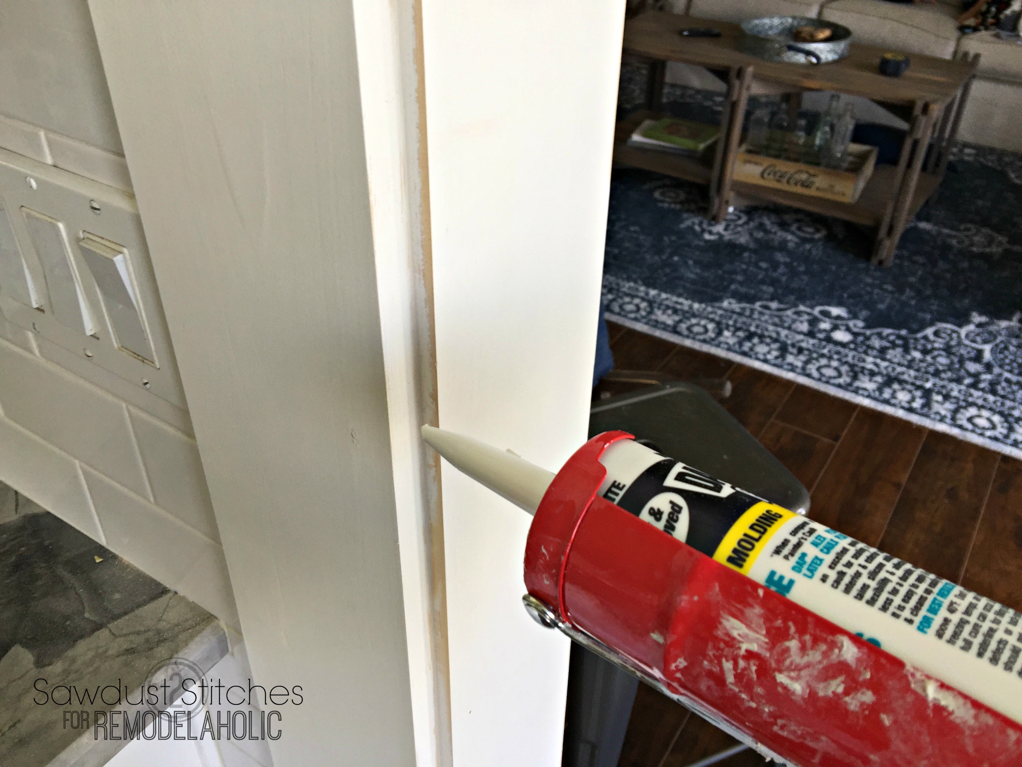 How To: DIY Craftsman Door Casing and Easy Corbels | Remodelaholic