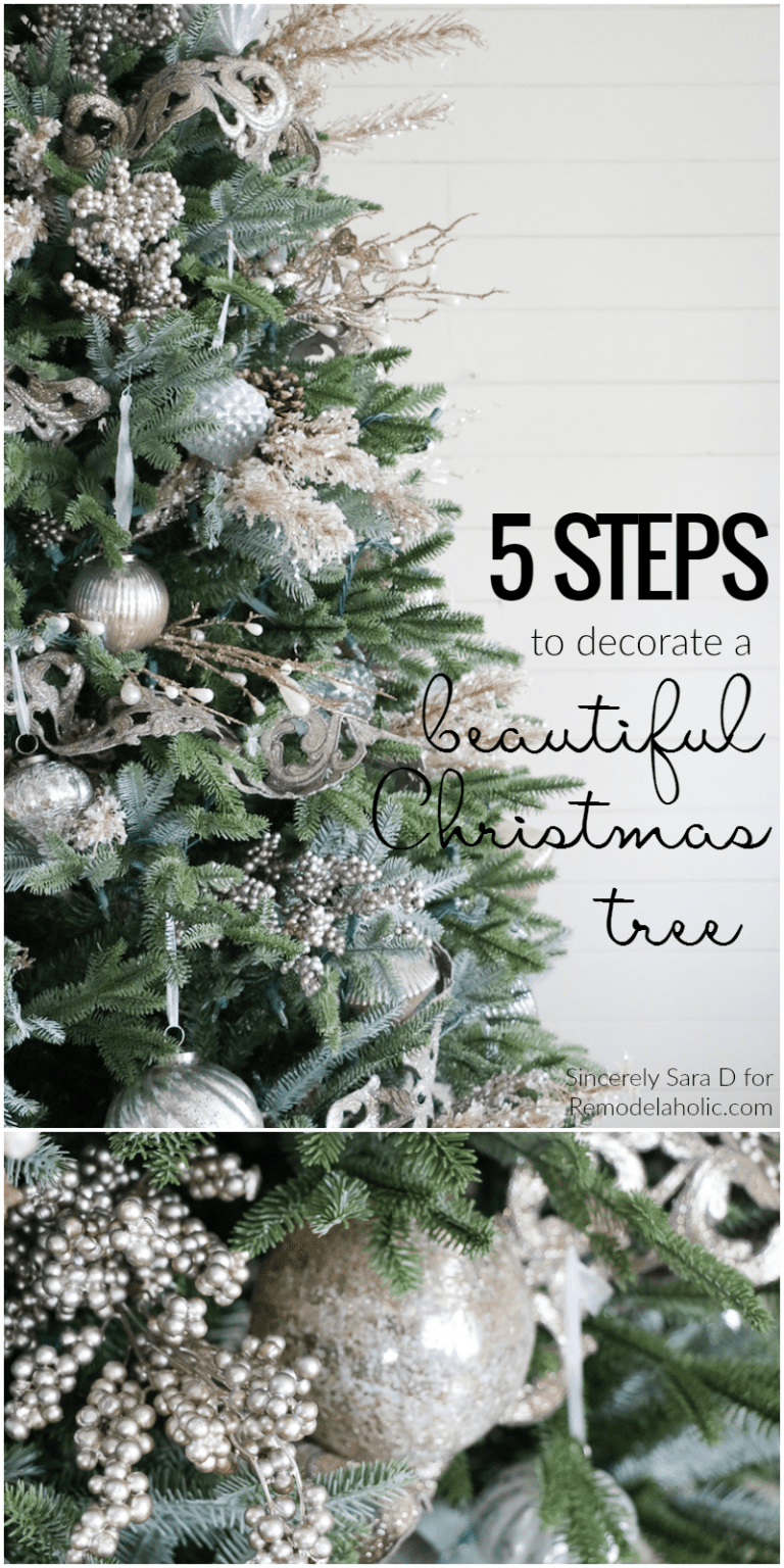 How to Decorate a Christmas Tree in 5 Simple Steps | Remodelaholic