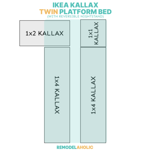 Easy IKEA Platform Bed DIY Tutorial using Kallax Shelves | Remodelaholic