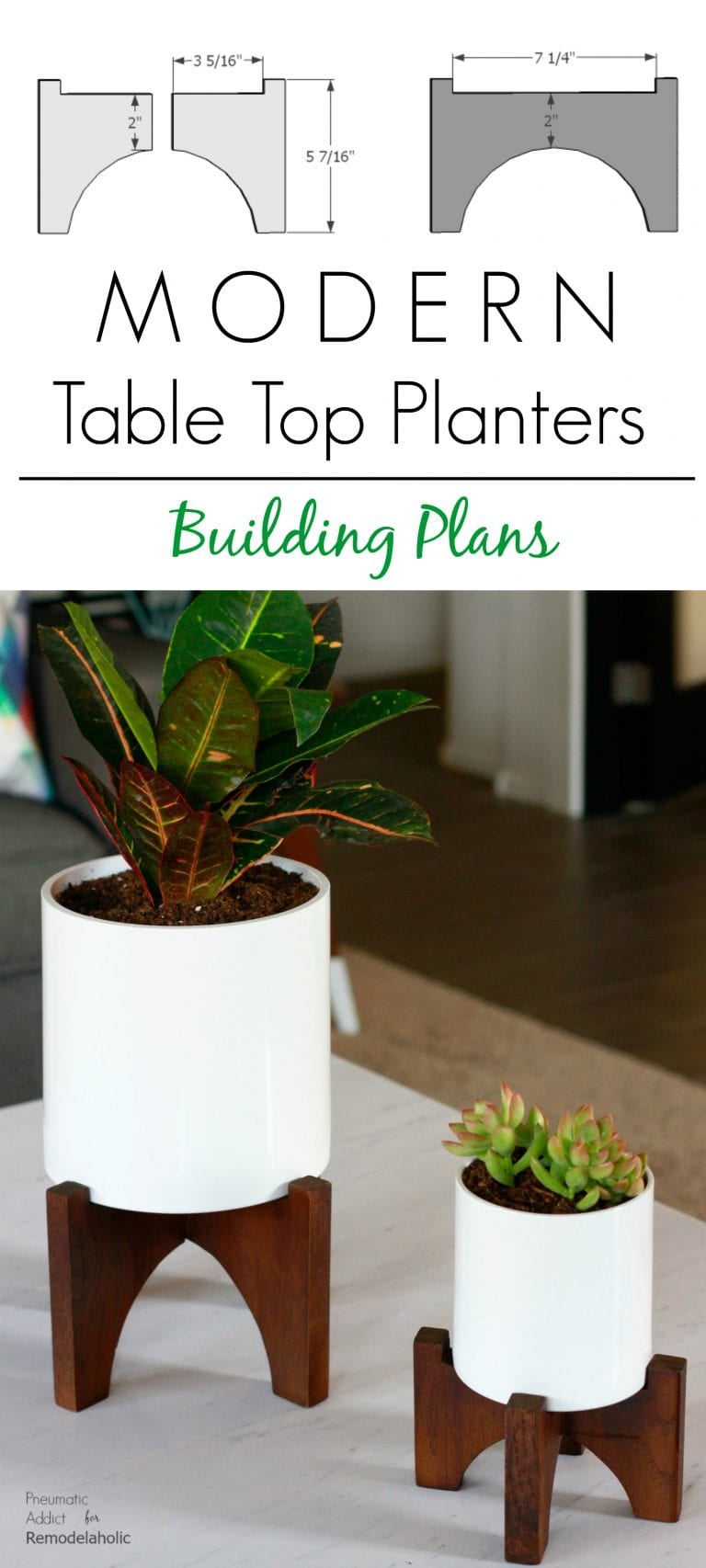 How to Build Modern Tabletop Planters | Remodelaholic