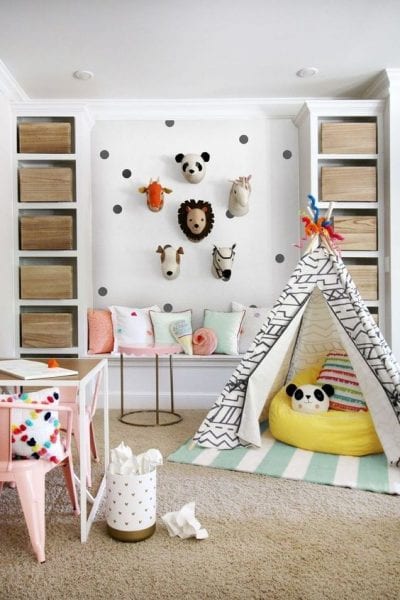 Colorful Girls Playroom Decor and Inspiration | Remodelaholic