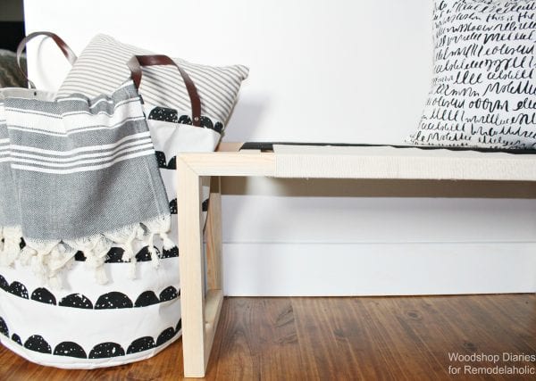 How to Make a Modern DIY Woven Bench | Remodelaholic