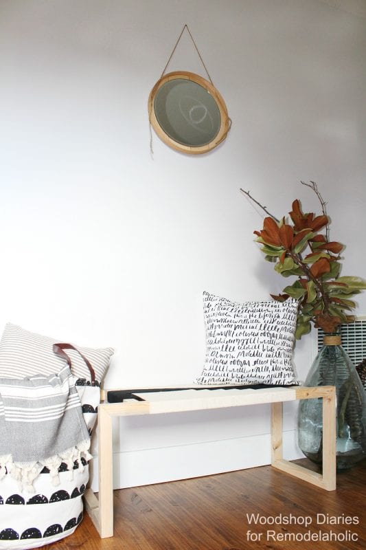 How to Make a Modern DIY Woven Bench | Remodelaholic