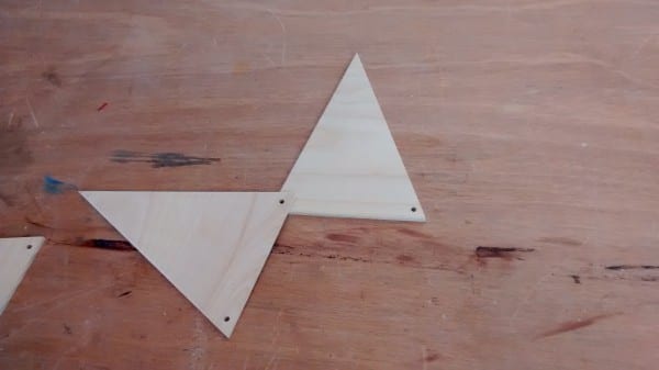 Another Easy DIY Wood Star for Christmas: Plywood Pennant Triangle Star ...