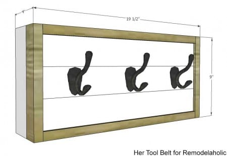 Build a Wall Coat Rack with Hooks and Hidden Storage | Remodelaholic