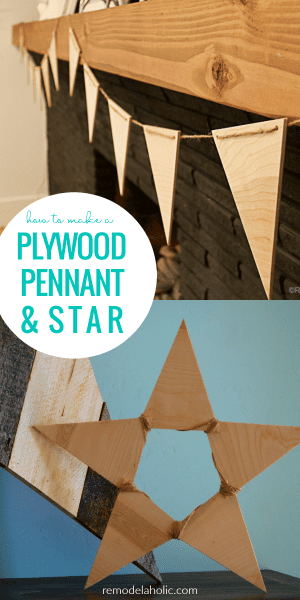 Another Easy DIY Wood Star for Christmas: Plywood Pennant Triangle Star ...
