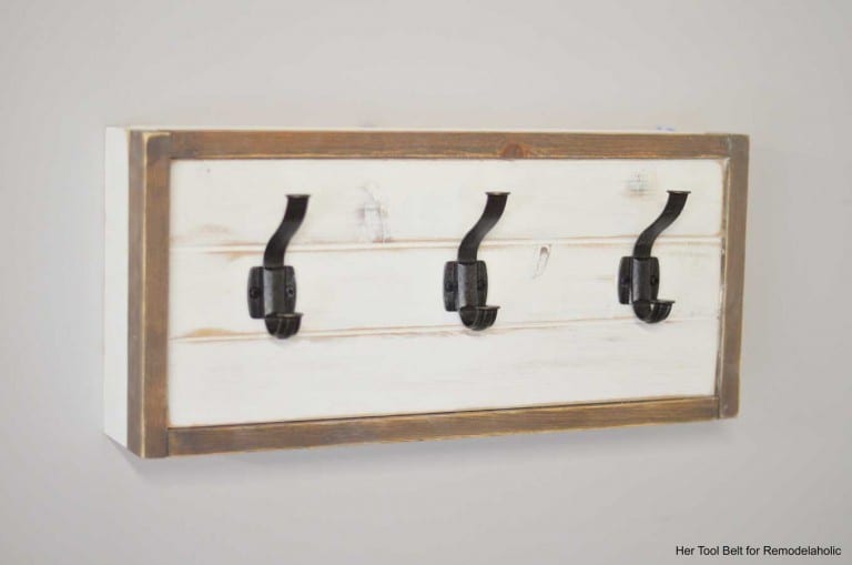 Build a Wall Coat Rack with Hooks and Hidden Storage | Remodelaholic