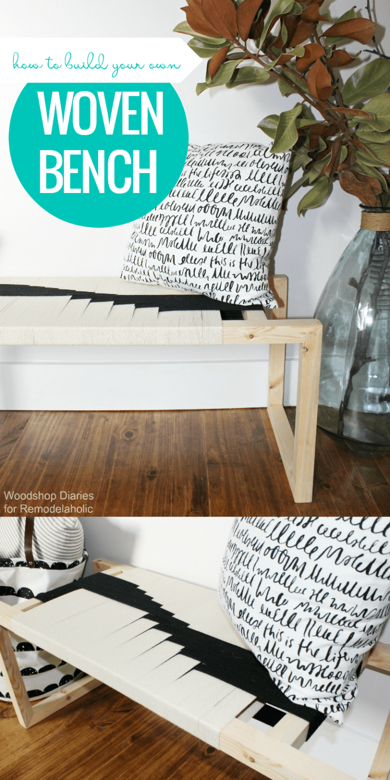 How to Make a Modern DIY Woven Bench | Remodelaholic