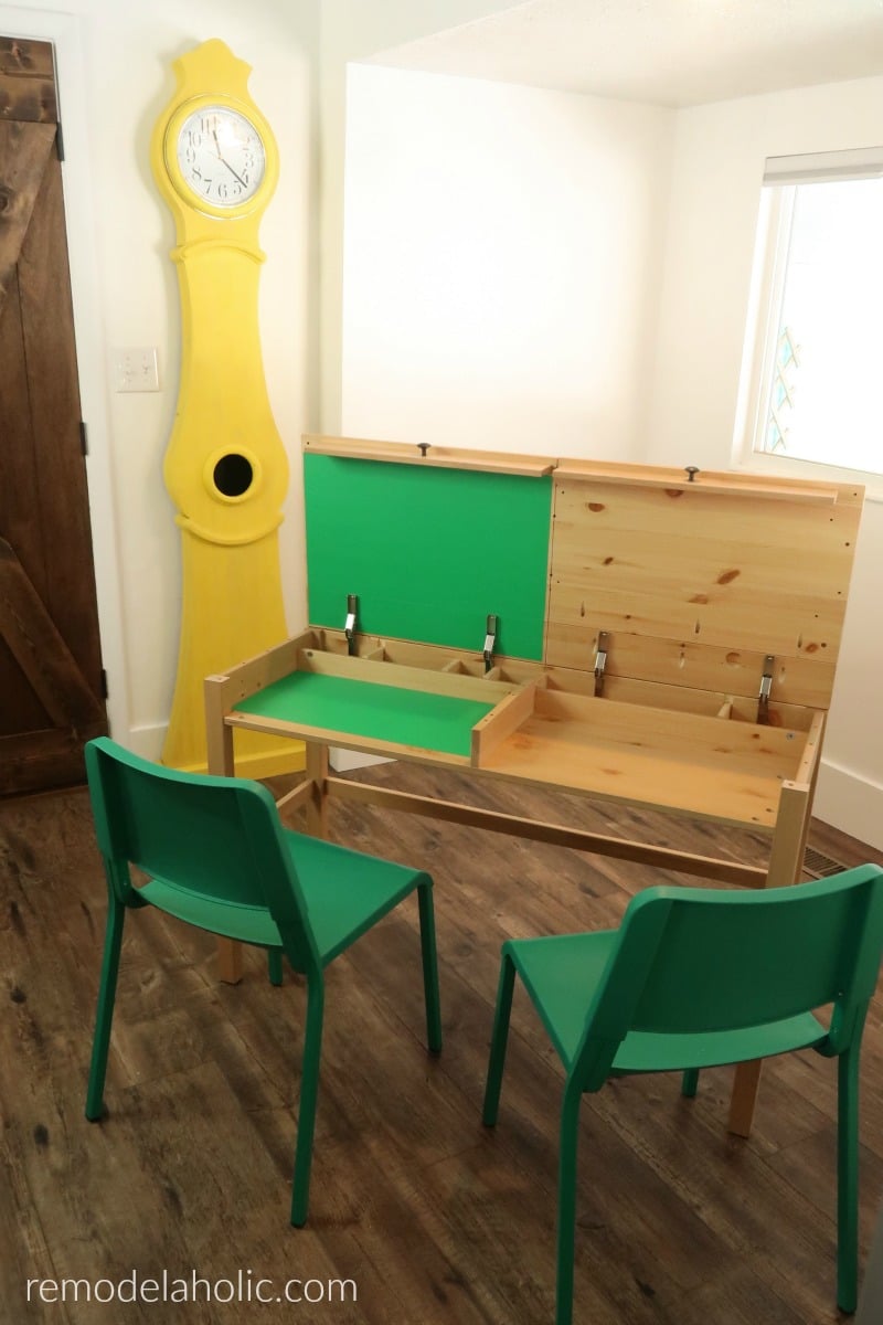 DIY IKEA Hemnes Desk Hack into Hidden Double Desk for Kids | Remodelaholic