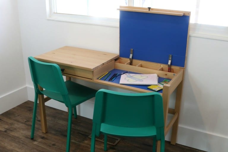 DIY IKEA Hemnes Desk Hack into Hidden Double Desk for Kids | Remodelaholic