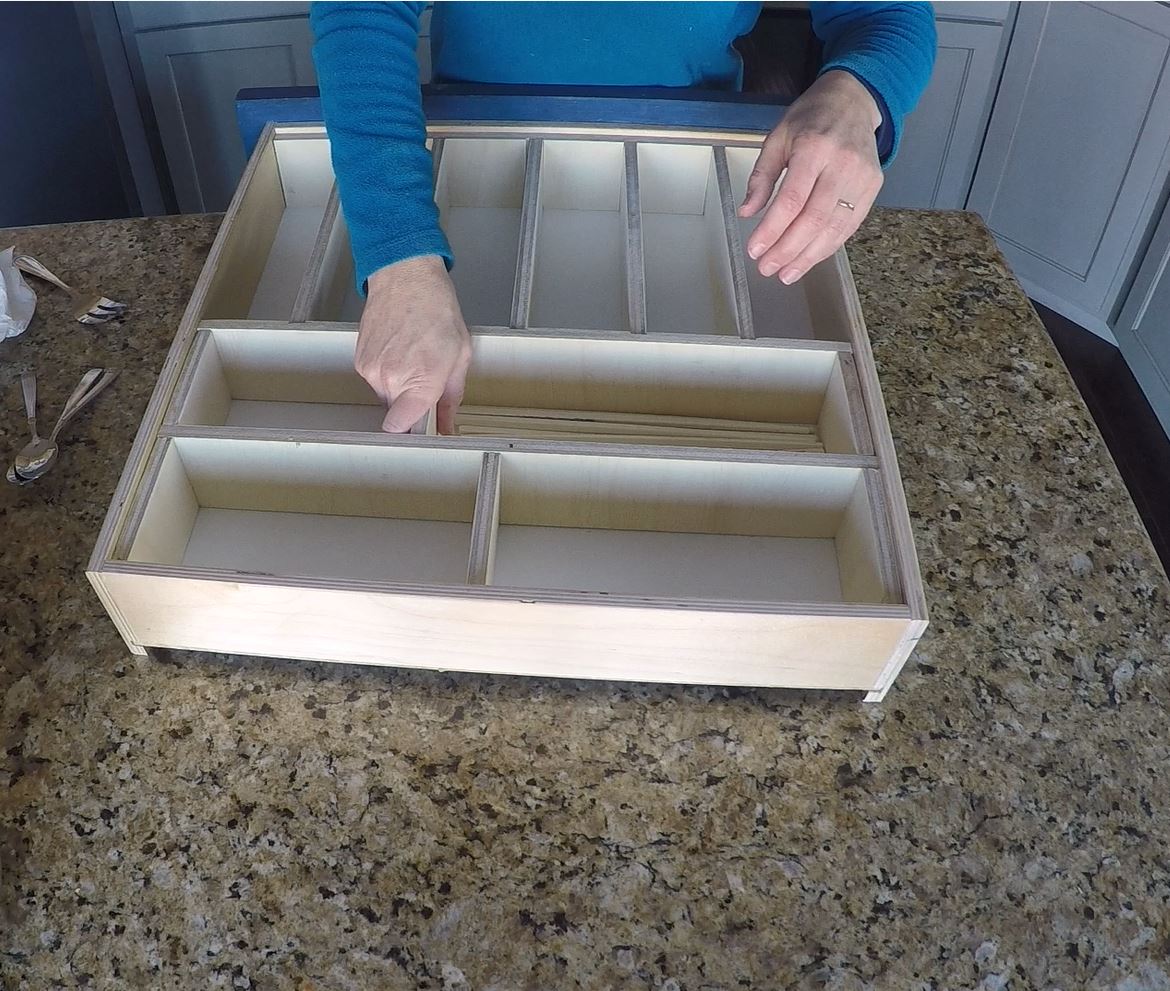 Remodelaholic | Utensil Drawer Organizer - Adjustable and Customizable