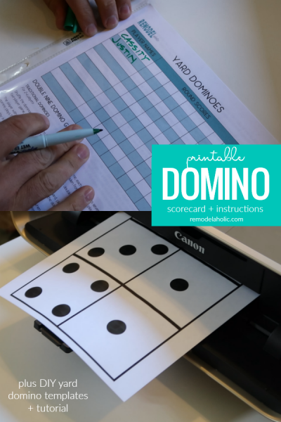 Pallet Wood Yard Dominoes + Printable Scorecard and Game Instructions ...