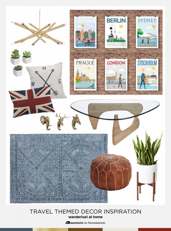 Travel Themed Decor Inspiration | Remodelaholic