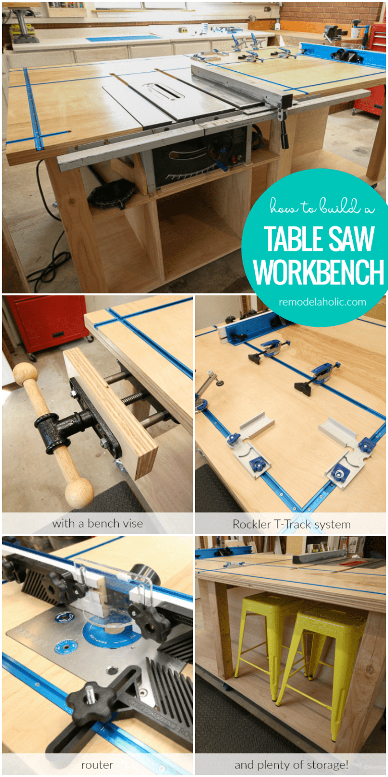 Table Saw Workbench Building Plans with Rockler T-Track System ...