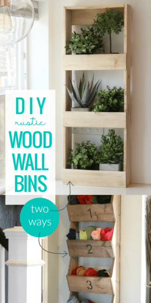 Rustic Wood Wall Bins - Easy Beginner Build | Remodelaholic