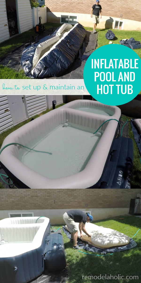 Easy Inflatable Hot Tub and Swimming Pool Setup | Remodelaholic