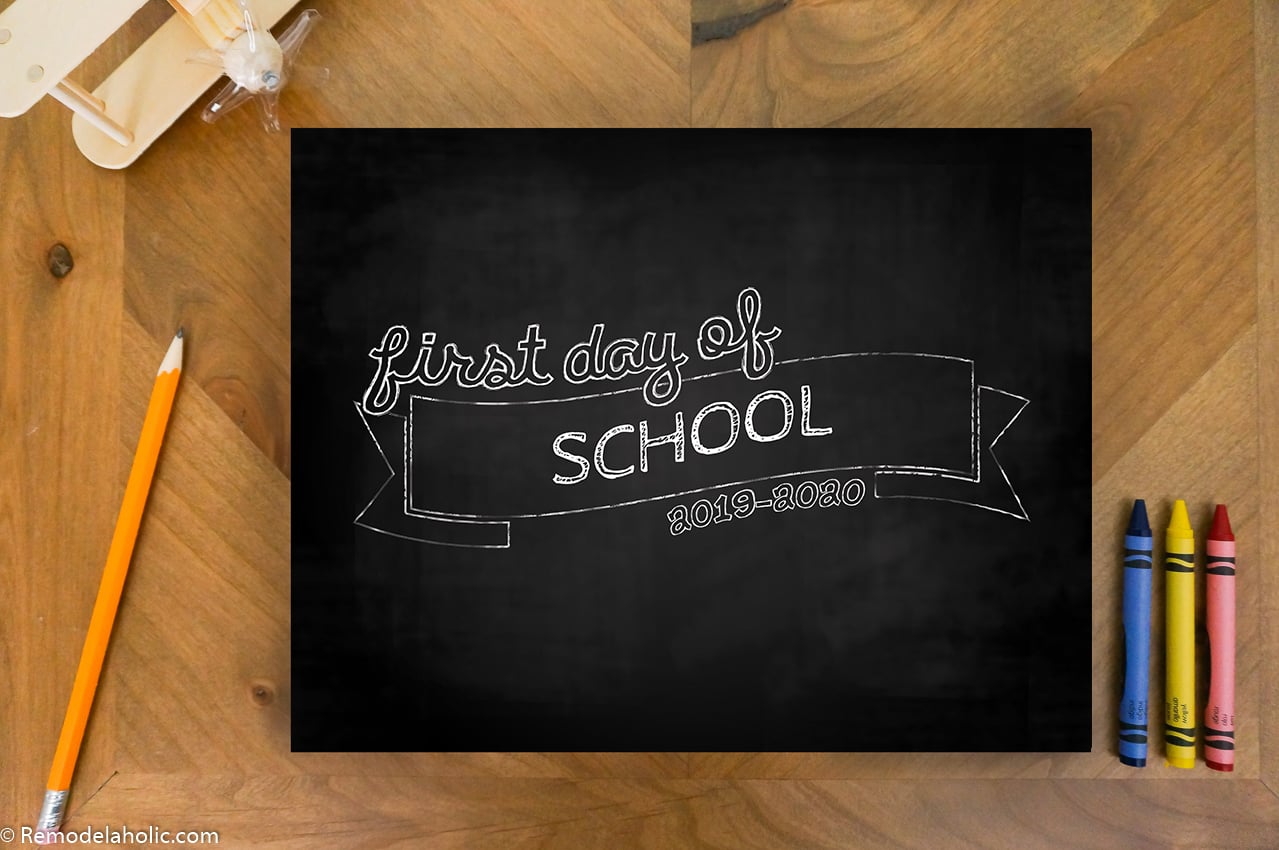 Printable School Photo Signs for the First Day of School | Remodelaholic