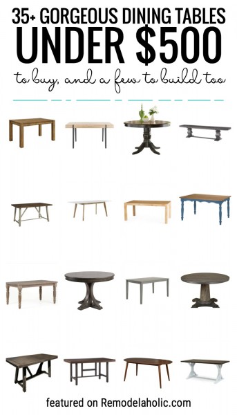 35 Dining Tables under $500 | Remodelaholic