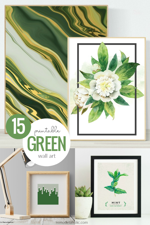 Printable Green Wall Art for Your Home | Remodelaholic