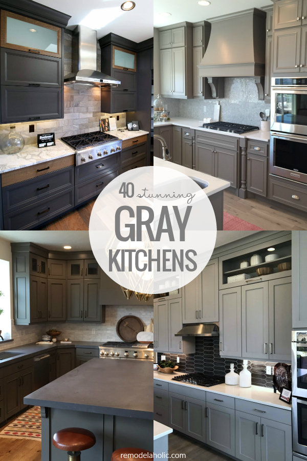 40 Beautiful Kitchens with Gray Kitchen Cabinets | Remodelaholic