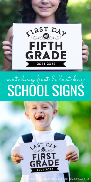 Remodelaholic | Printable First Day of School Signs (Updated for 2022-2023)
