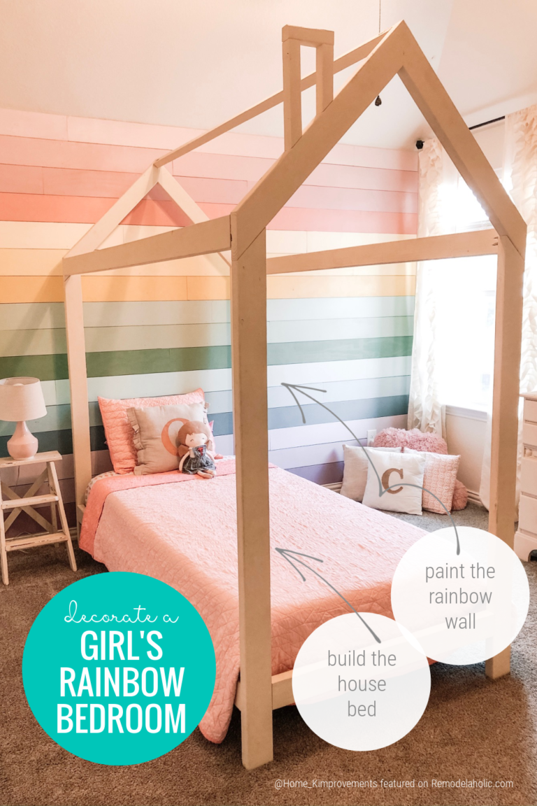 How to Paint a Rainbow Shiplap Wall | Remodelaholic