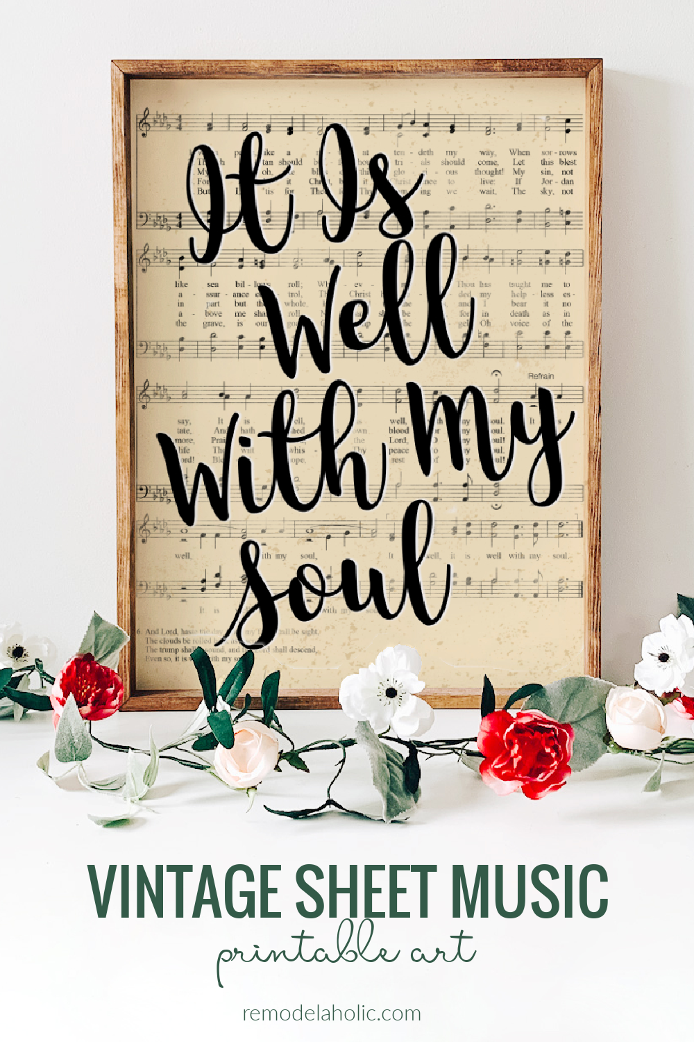 Watercolor Vintage Sheet Music Art Printable Sets | Remodelaholic