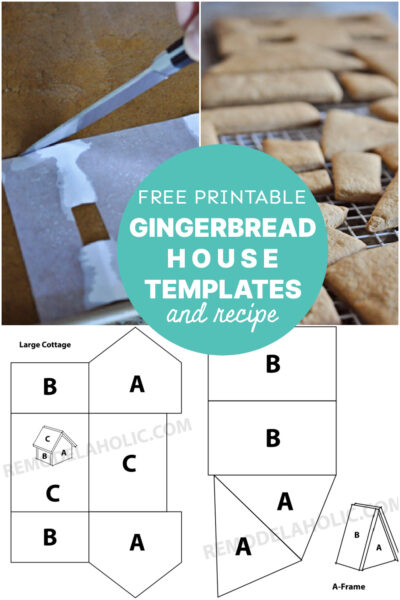 Easy Free Templates for Gingerbread Houses | Remodelaholic