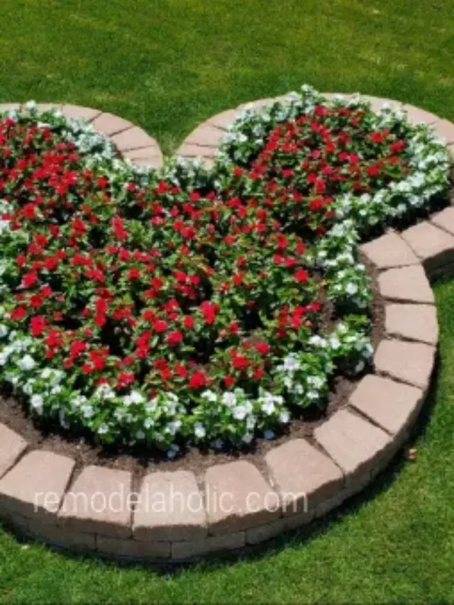 DIY MICKEY MOUSE FLOWER BED PLANTER - Remodelaholic