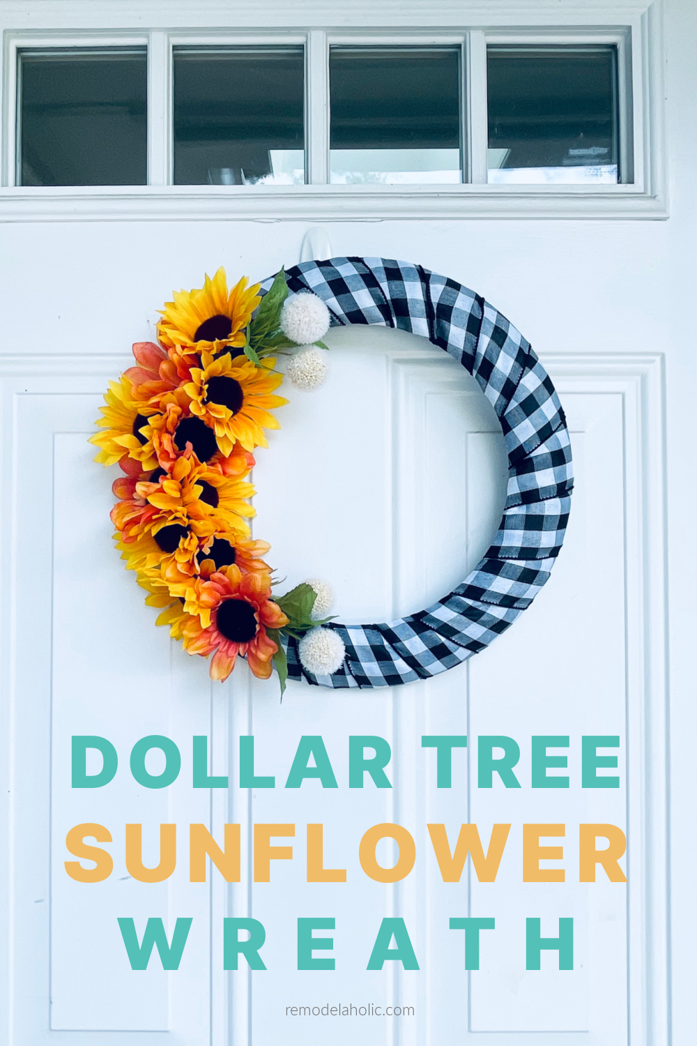 DIY Dollar Tree Sunflower Wreath for Charming Fall Farmhouse Decor ...