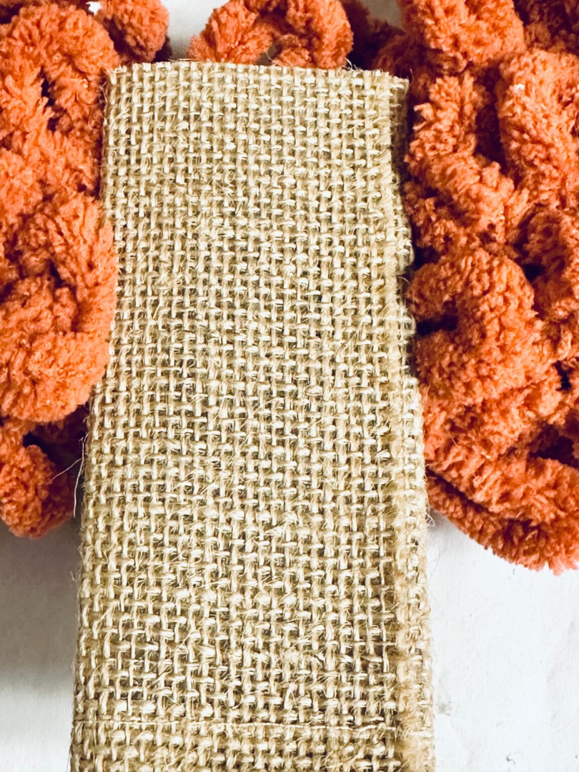 How to Make an Easy Pumpkin Yarn Wreath in 30 Minutes | Remodelaholic