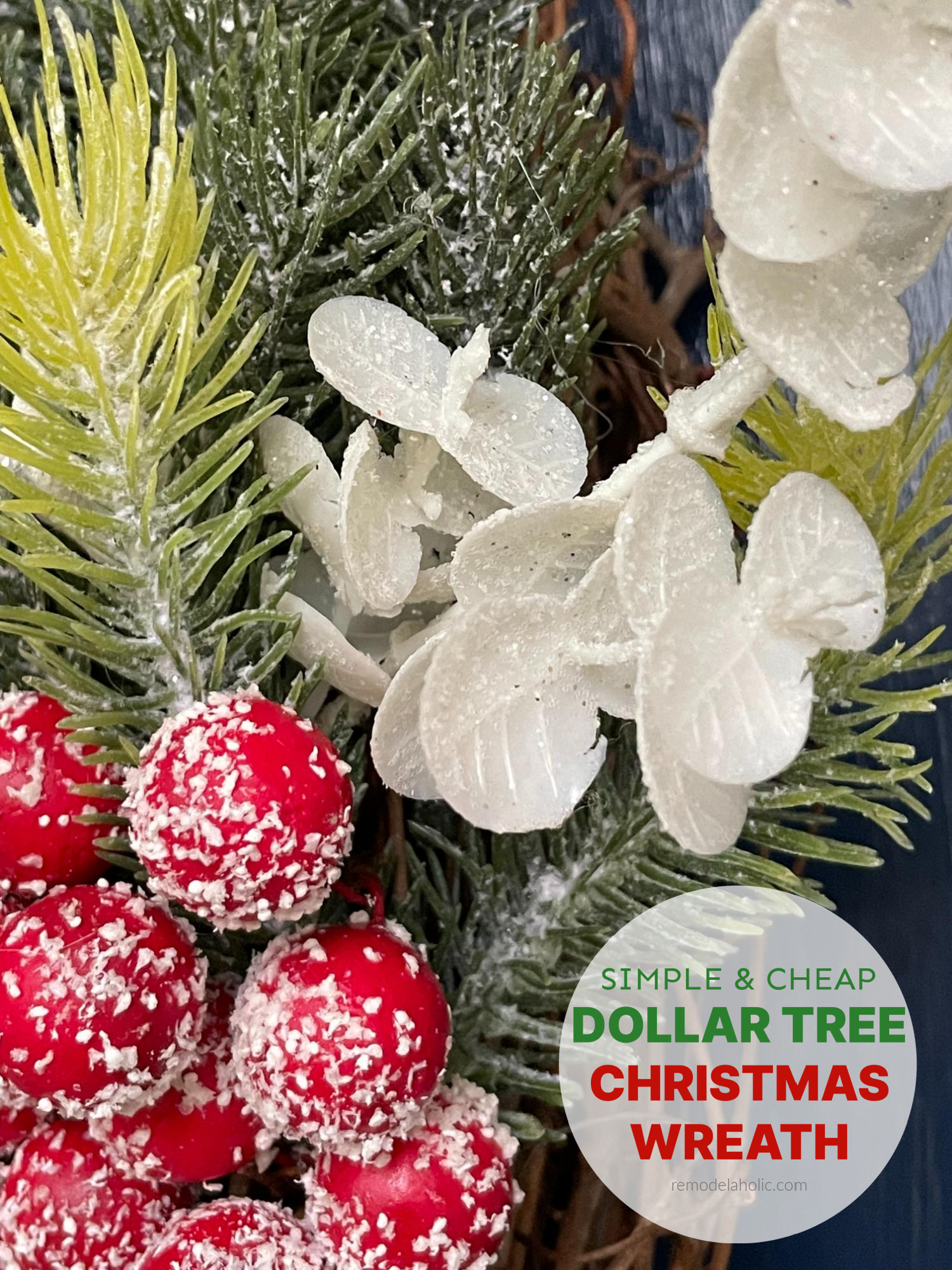Under $20! Simple Dollar Tree Christmas Wreath in 30 Minutes ...
