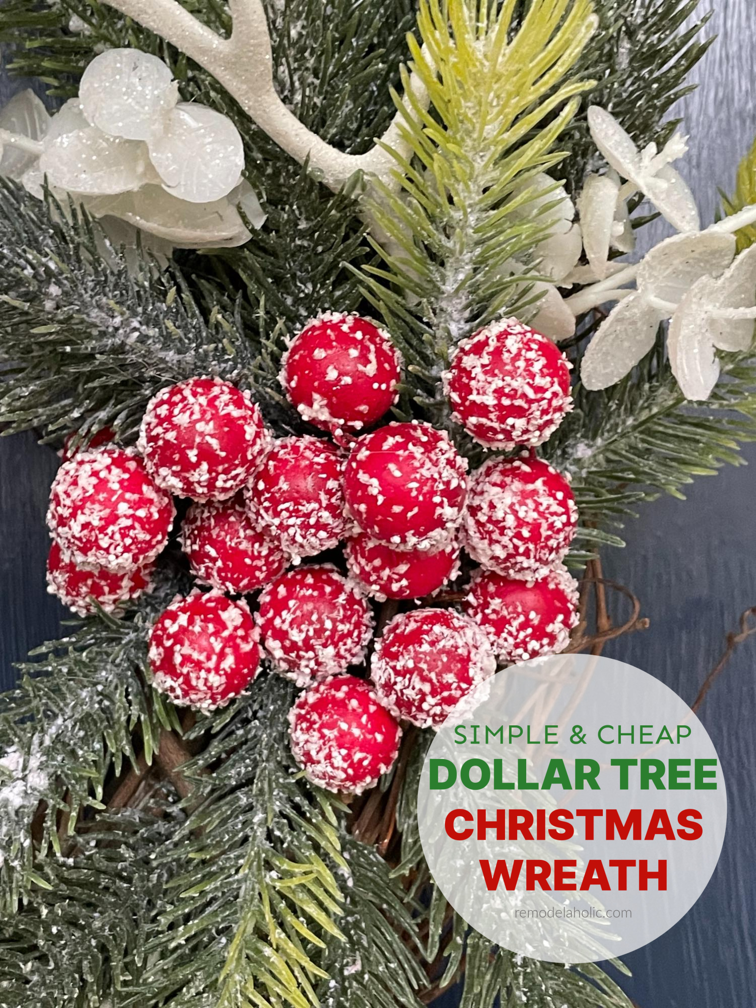 Under $20! Simple Dollar Tree Christmas Wreath in 30 Minutes ...