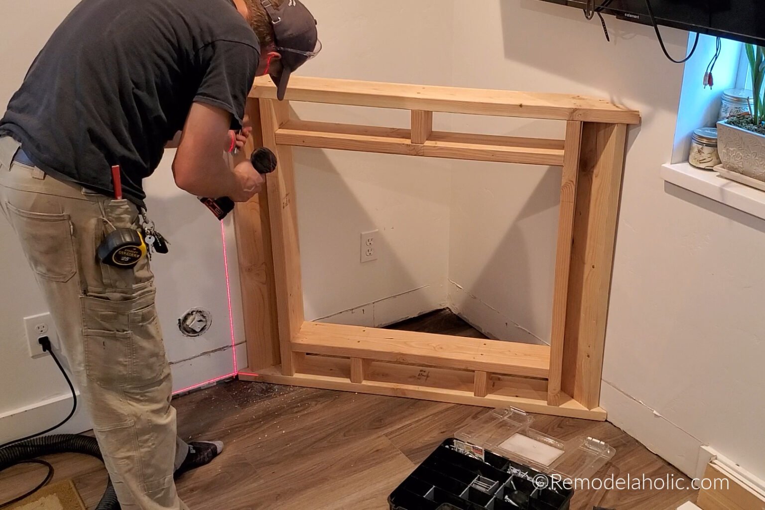How to Build a Gorgeous DIY Corner Fireplace (Plus a Mantel with Hidden ...