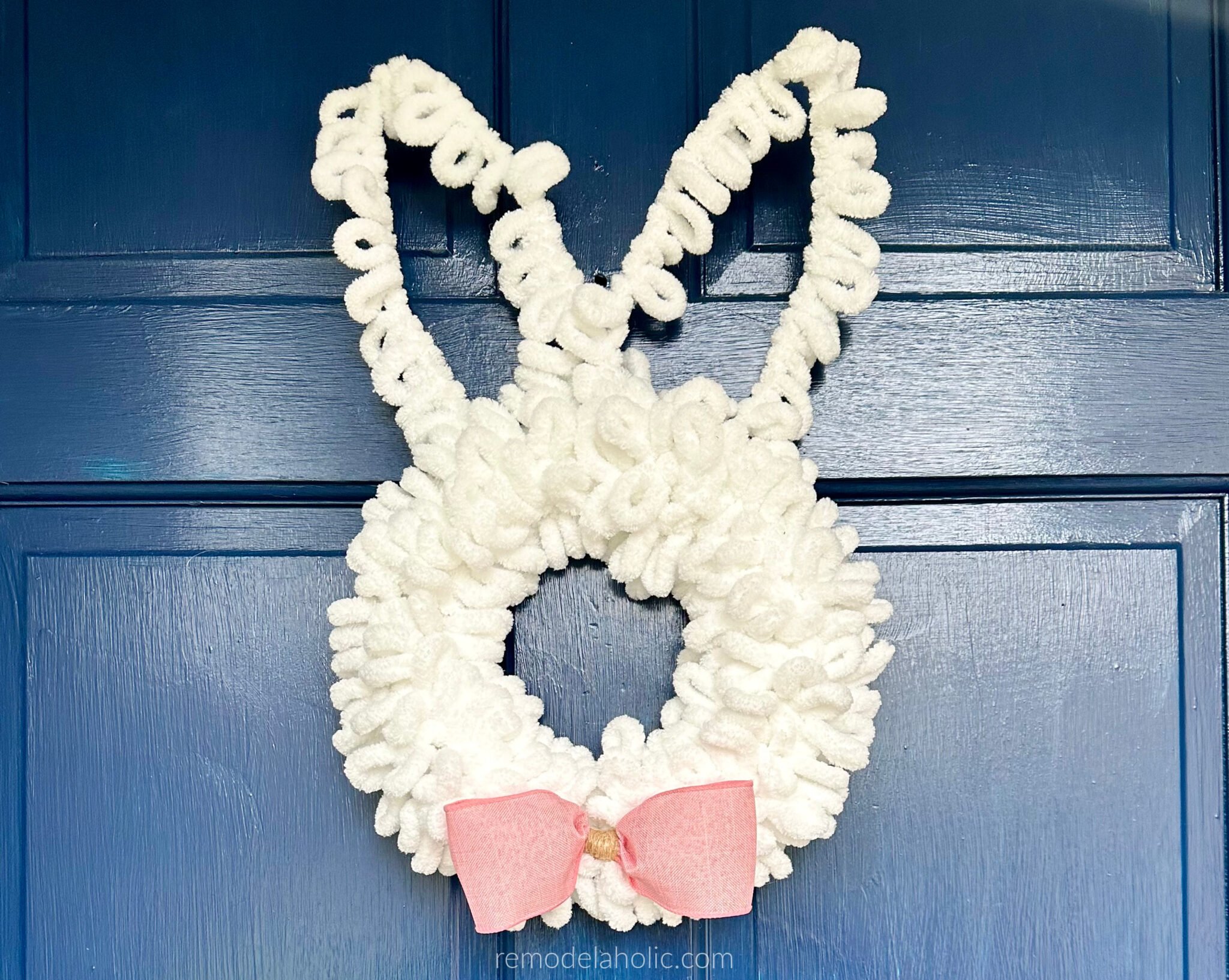 Easy 30-Minute DIY Dollar Tree Bunny Wreath for Easter | Remodelaholic