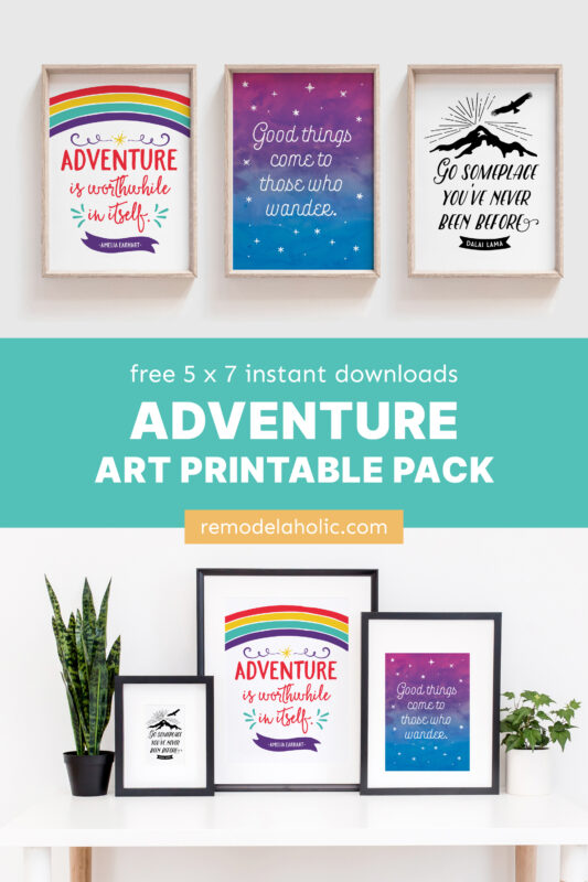 3 Free Printable Adventure Quotes for a Travel Gallery Wall | Remodelaholic