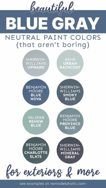 Versatile Blue Gray Paint Colors You'll Love in Your Home | Remodelaholic